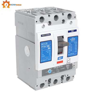 کلید اتوماتیک 40 آمپر پارس فانال قابل تنظیم حرارتی-مغناطیسی Adj-PF3N-160
